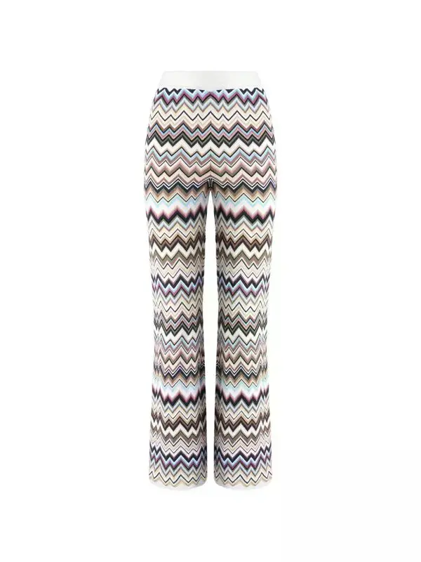 Missoni Zigzag-knit Trousers - White