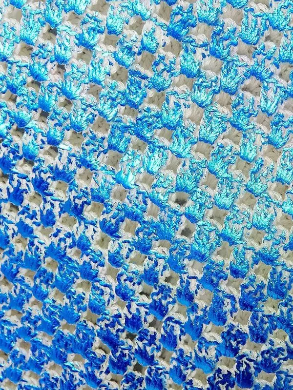 AGR Foiled Crocheted Mini Dress
