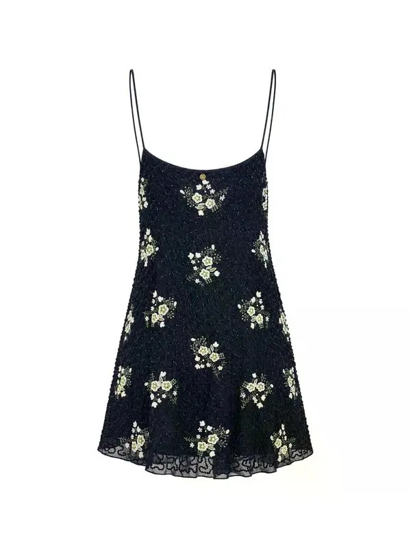 Antik Batik Bibi Floral Embroidered Sequin Mini Dress