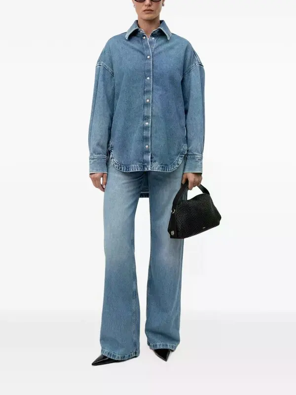 BOSS Oversize Fit Rigid Denim Shirt
