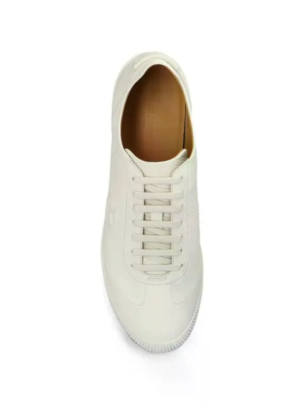 Giorgio Armani Embossed-logo Leather Sneakers