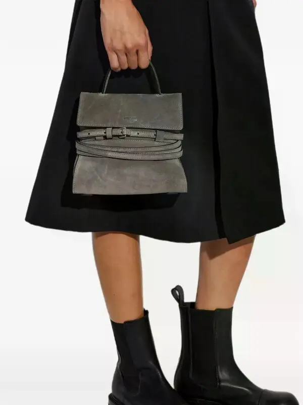 Moschino Tie Me Buckle-strap Mini Bag - Grey
