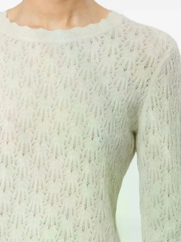 MARANT ETOILE Obeline Openwork Knit Sweater - White