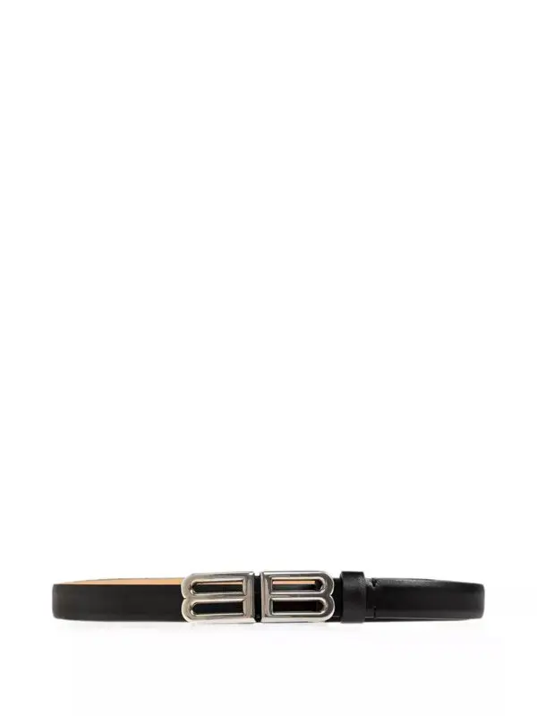 Balenciaga Bolero Bb Leather Belt - Black