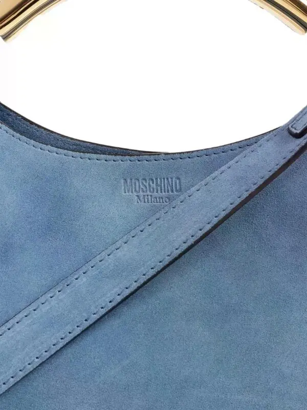 Moschino Logo-plaque Suede Tote Bag