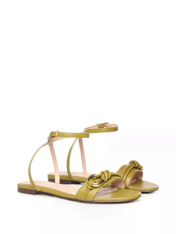 COCCINELLE Knotted Buckle-detail Sandals - Green
