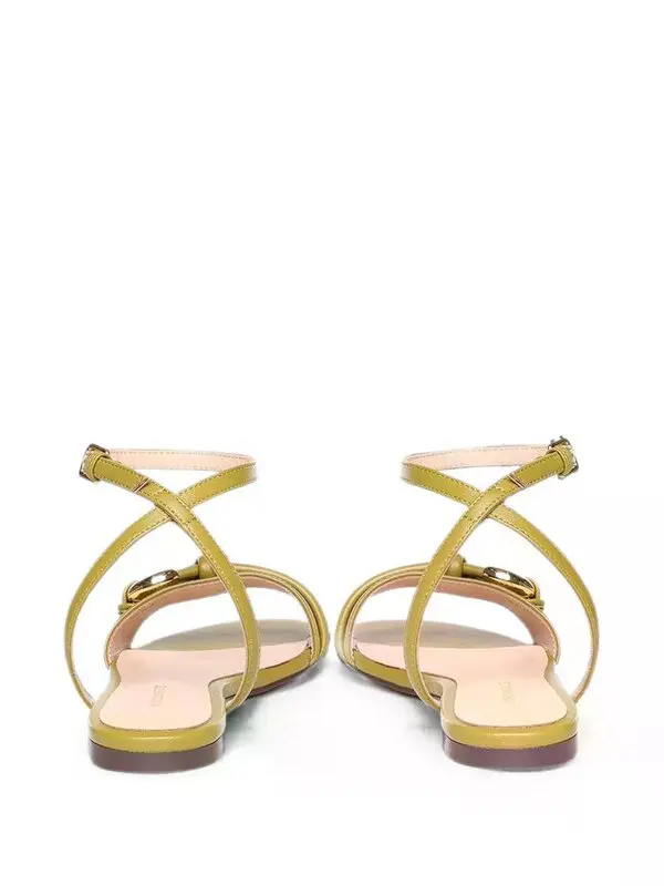COCCINELLE Knotted Buckle-detail Sandals - Green