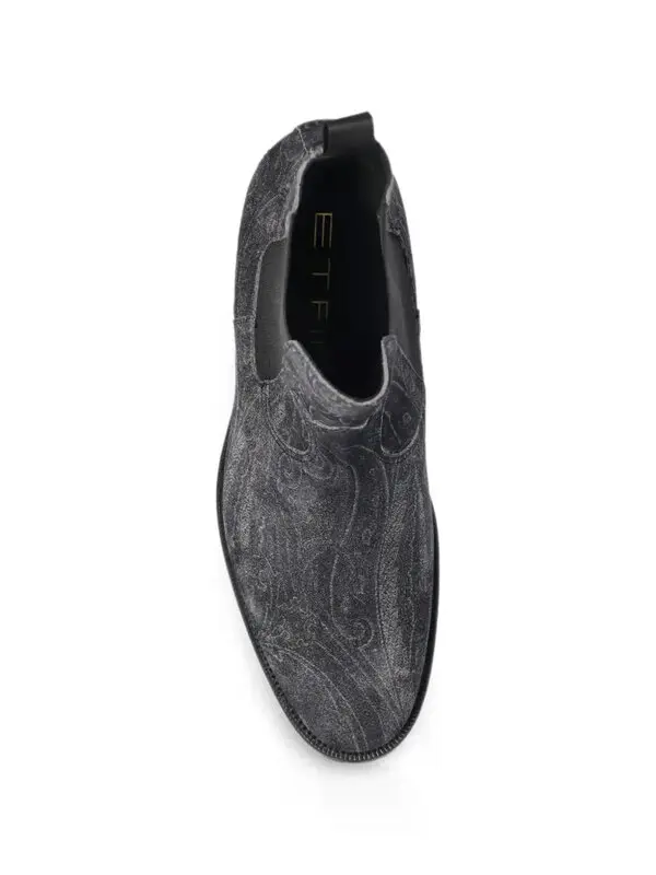 Etro Paisley-print Suede Chelsea Boots