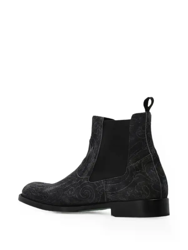Etro Paisley-print Suede Chelsea Boots