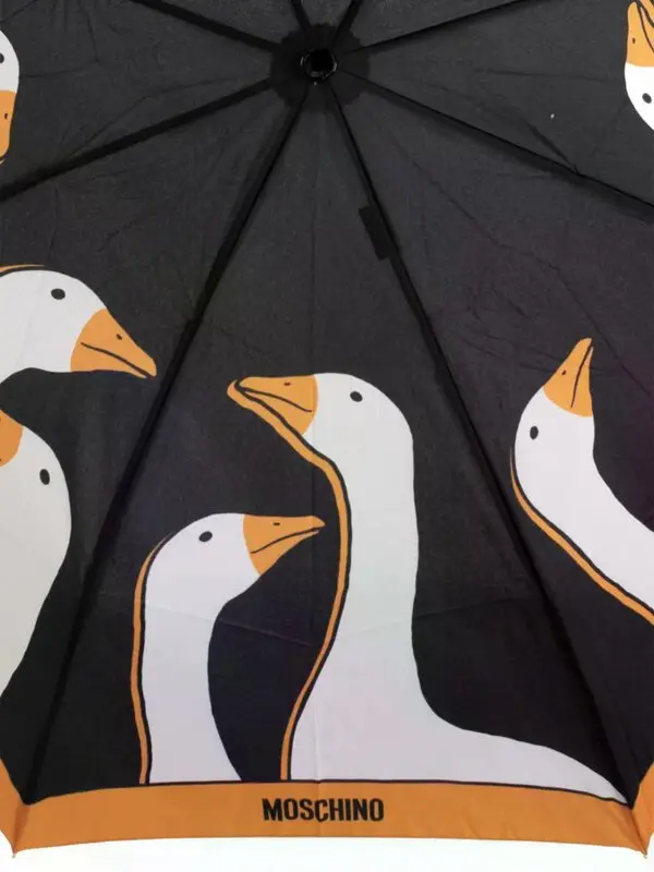 Moschino Goose-print Folding Umbrella