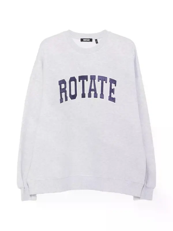 ROTATE BY BIRGER CHRISTENSEN Logo Appliqué Sweatshirt - Grey