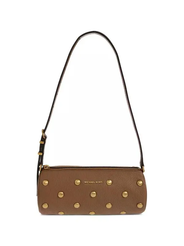 Michael Kors Mini Izzy Studded Leather Shoulder Bag - Brown