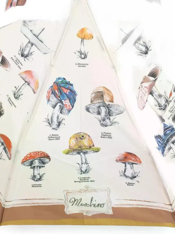 Moschino Mushroom-print Folding Umbrella