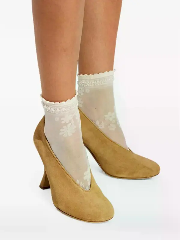 Moschino Suede V-cut Pumps