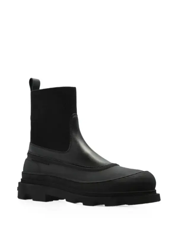 Moncler Vera Edge Leather Ankle Boots