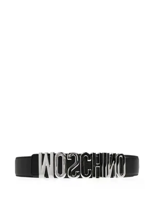 Moschino Logo-plaque Leather Belt