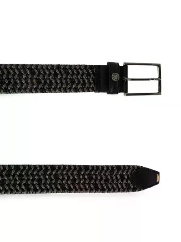 Paul & Shark Braided Leather-trim Belt