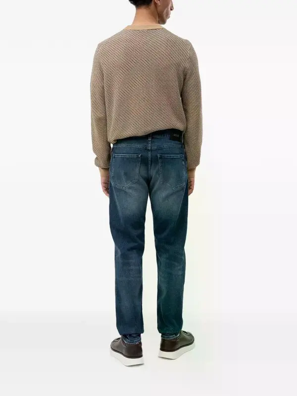 BOSS Maine Regular-fit Dark Stretch Cotton Jeans
