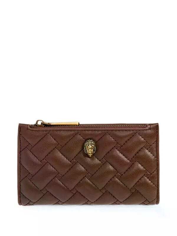 Kurt Geiger Kensington Quilted-pattern Leather Wallet - Brown