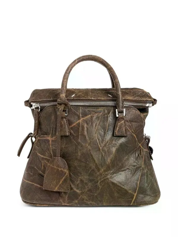 MAISON MARGIELA Mini 5ac Leather Tote Bag - Brown