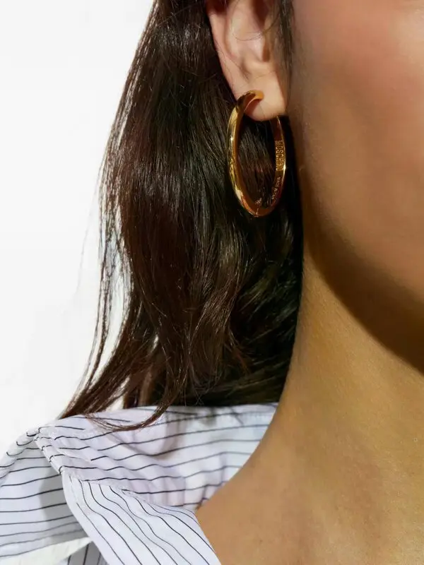 Moschino Crystal-embellished Hoop Earrings