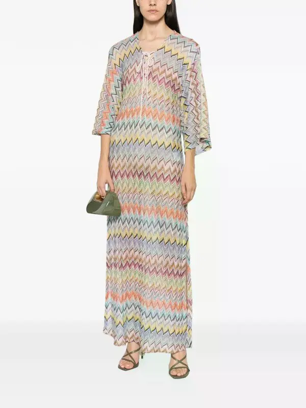 Missoni Long Viscose Lamé Cover-up Caftan
