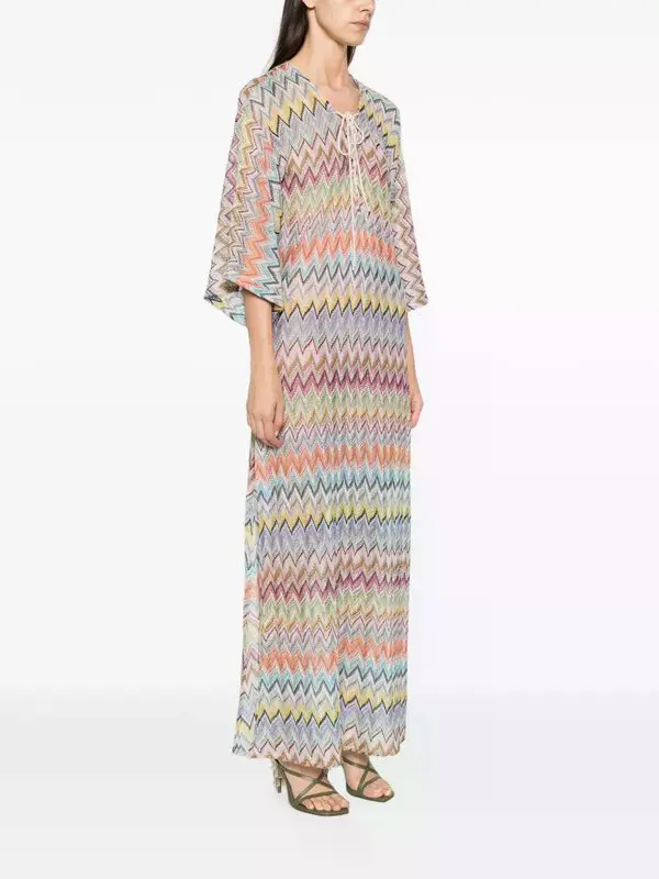 Missoni Long Viscose Lamé Cover-up Caftan