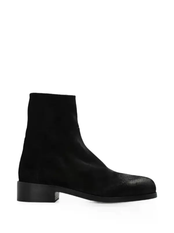 Marsèll Distressed-effect Leather Ankle Boots - Black