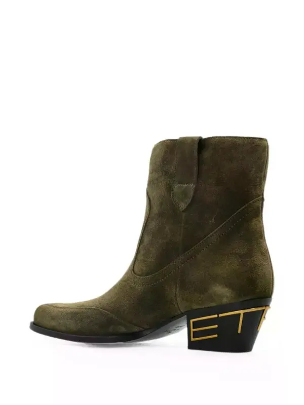 Etro Logo-plaque Suede Ankle Boots