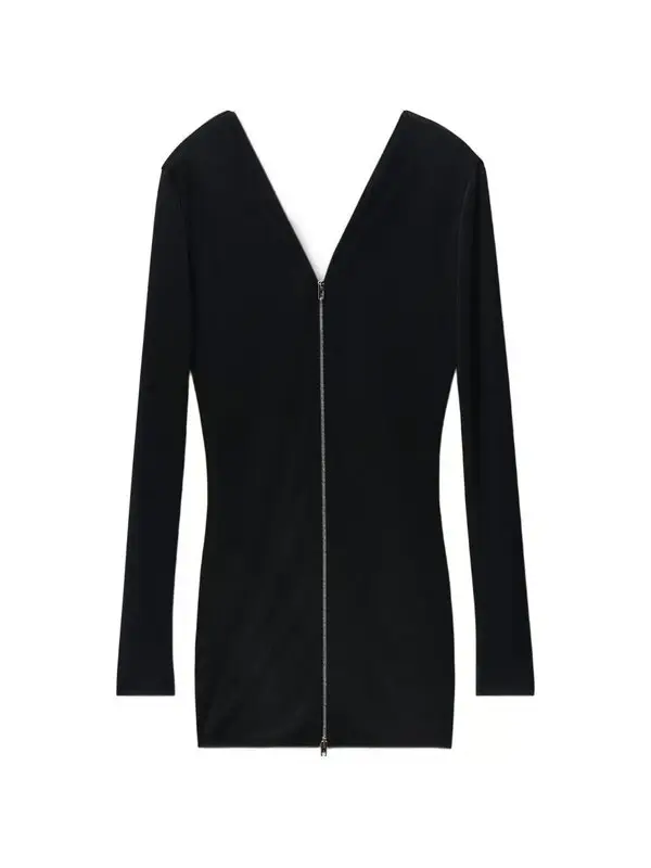 Alexander Wang Continuous Zipper Mini Dress - Black