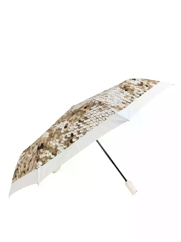 Moschino Sequin-print Folding Umbrella - Neutrals