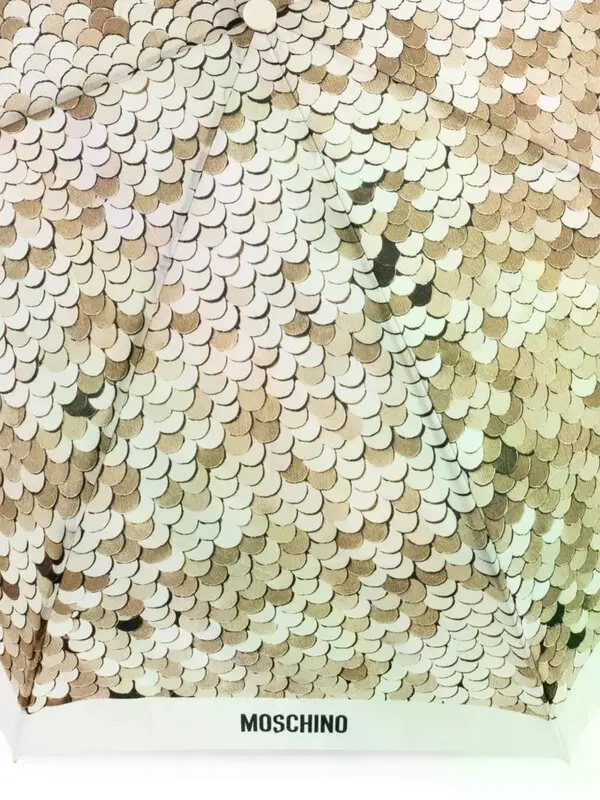 Moschino Sequin-print Folding Umbrella - Neutrals