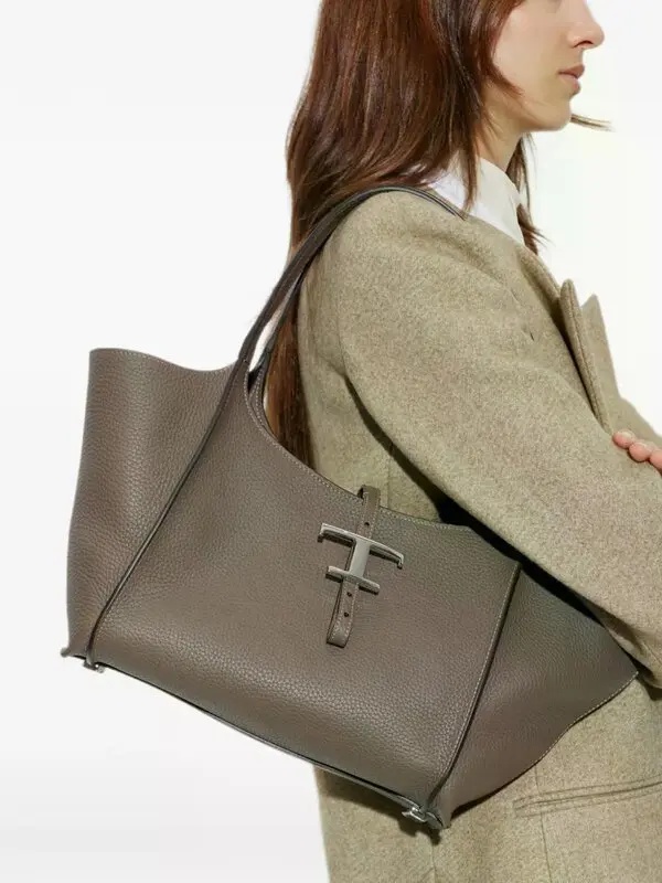 TOD'S Small T Timeless Leather Tote Bag