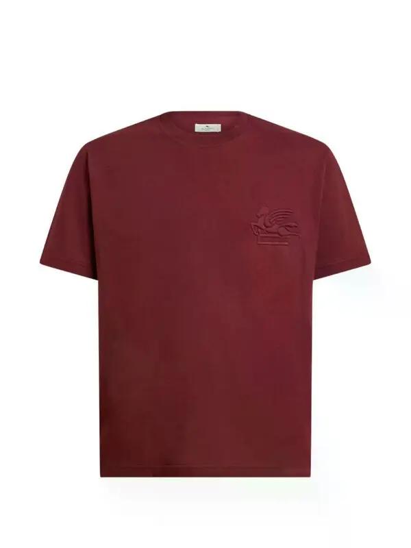 Etro Cotton Jersey T-shirt With Raised Pegaso Logo