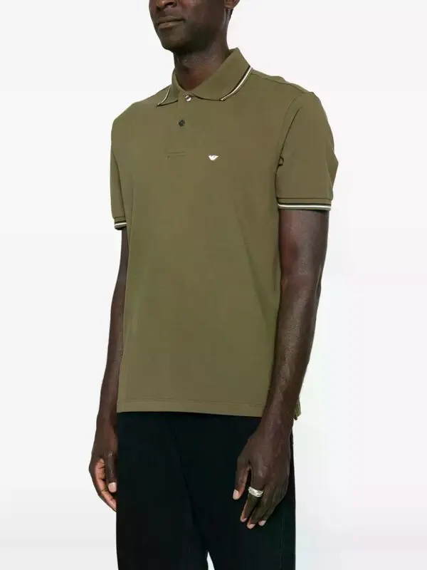 Emporio Armani Slim Fit Polo In Stretch Cotton Pique