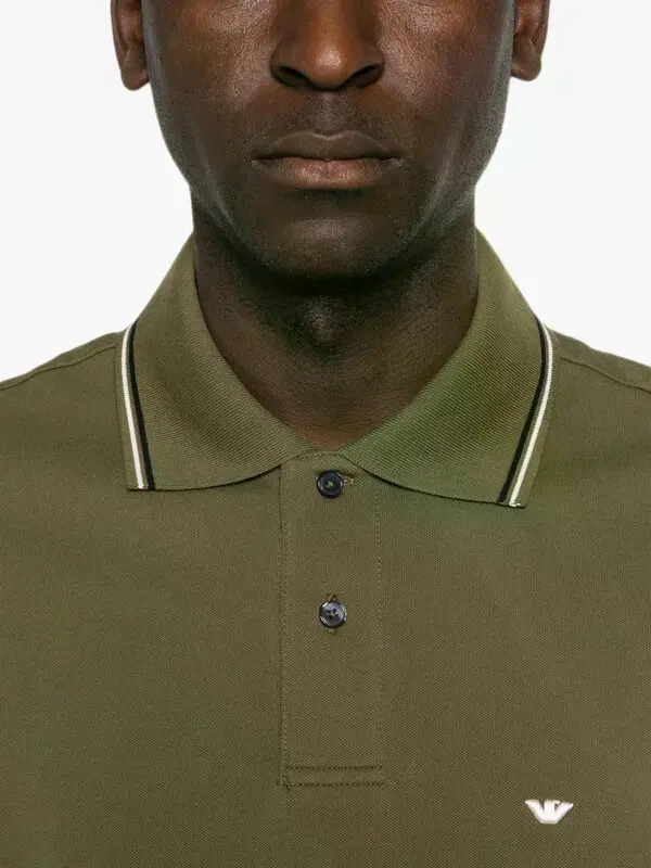 Emporio Armani Slim Fit Polo In Stretch Cotton Pique