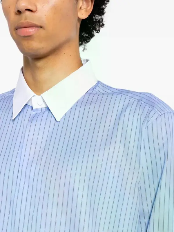 TOM FORD Vertical-stripe Contrast-cuff Shirt