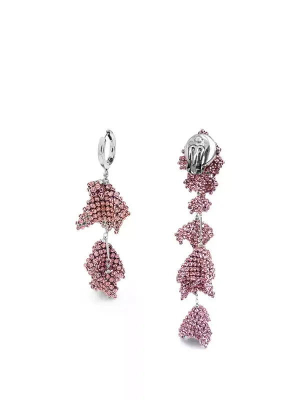 Isabel Marant Étoile Asymmetric Crystal-embellished Earrings - Pink