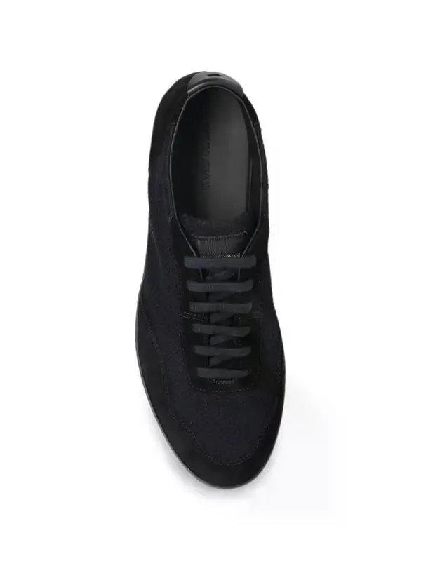 Giorgio Armani Suede Panelled Low-top Sneakers
