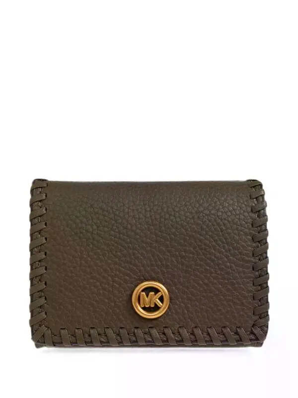 Michael Kors Logo-plaque Leather Wallet - Green