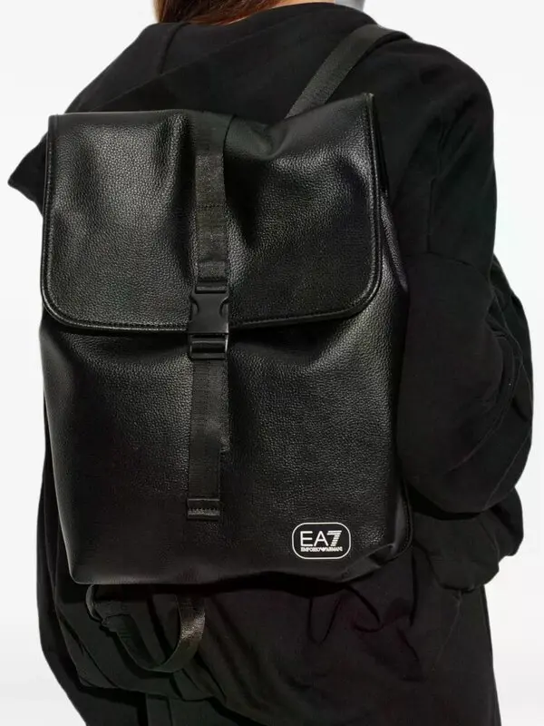 EA7 Logo-patch Buckle-fastening Backpack