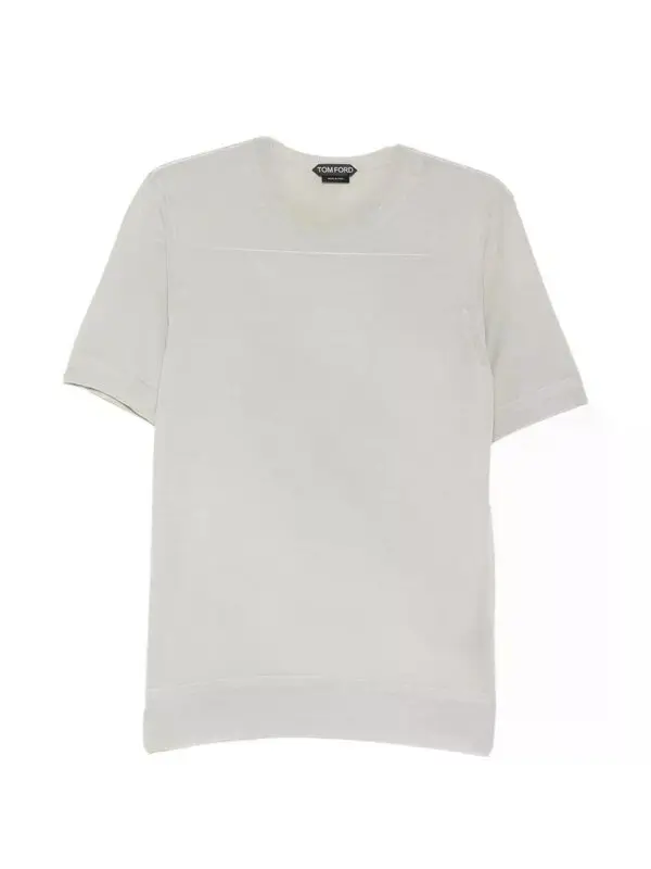 TOM FORD Fine-knit Short-sleeve T-shirt - Neutrals
