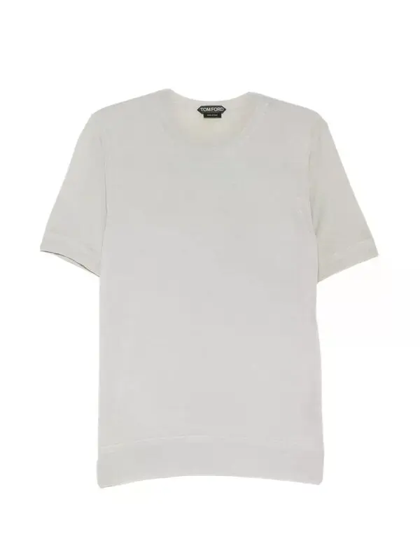 TOM FORD Fine-knit Short-sleeve T-shirt - Neutrals