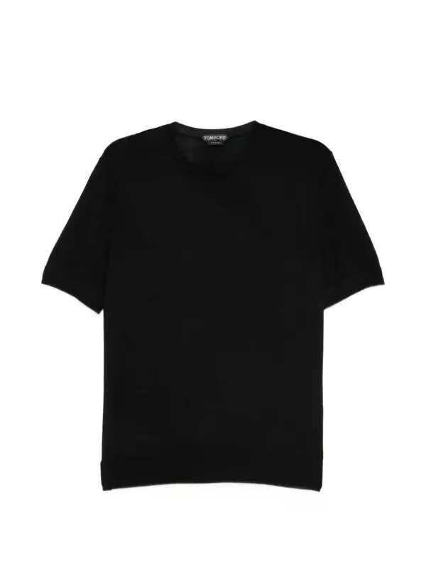 TOM FORD Fine-knit Short-sleeve T-shirt - Black