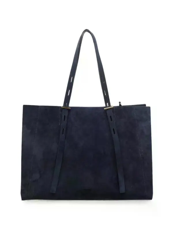 MINOBOSSI Paula Suede Large Shoulder Bag - Blue