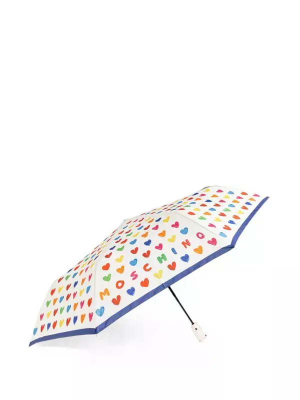 Moschino Heart-print Folding Umbrella