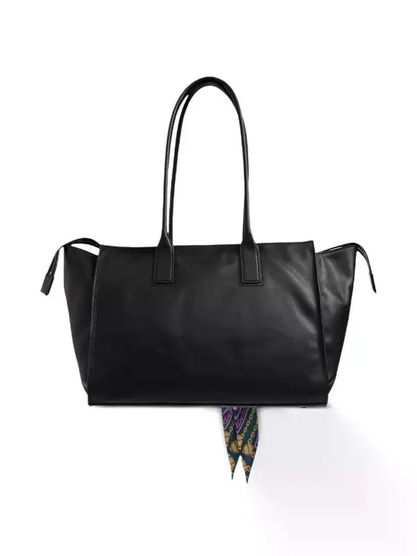 Kurt Geiger Sloane Leather Tote Bag With Eagle Head Motif - Black