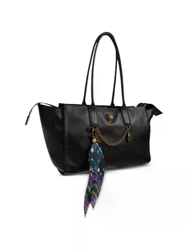 Kurt Geiger Sloane Leather Tote Bag With Eagle Head Motif - Black