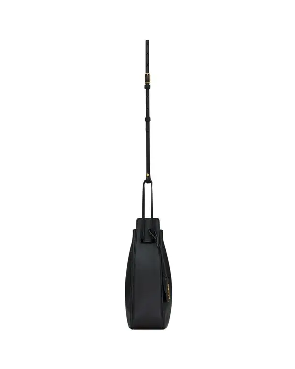 Saint Laurent Logo Plaque Drawstring Bucket Bag