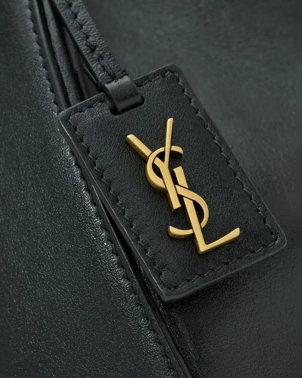Saint Laurent Logo Plaque Drawstring Bucket Bag